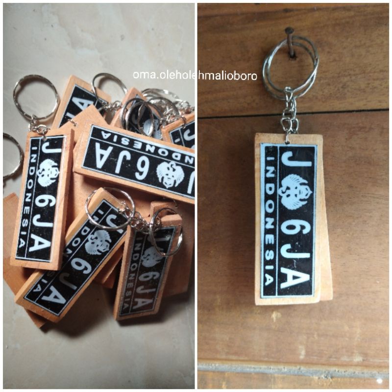 Jual GANTUNGAN KUNCI JOGJA KAYU MIRIP PLAT NOMOR | Shopee Indonesia