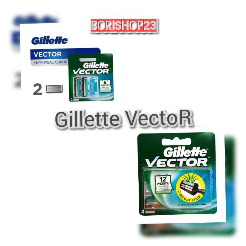 Jual Gillette Isi Ulang Vector Refill Pisau Cukur Razor | Shopee Indonesia