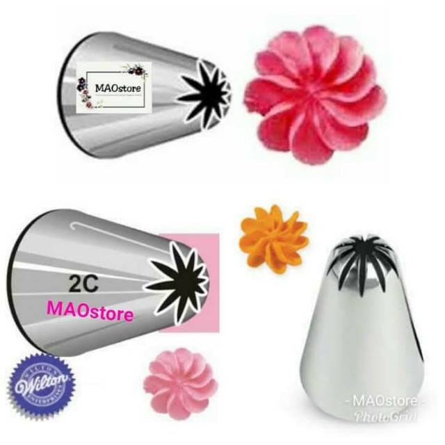 Jual MAOSTORE SPUIT WILTON 2C SPUIT BINTANG SPUIT BUNGA DROP FLOWER ...