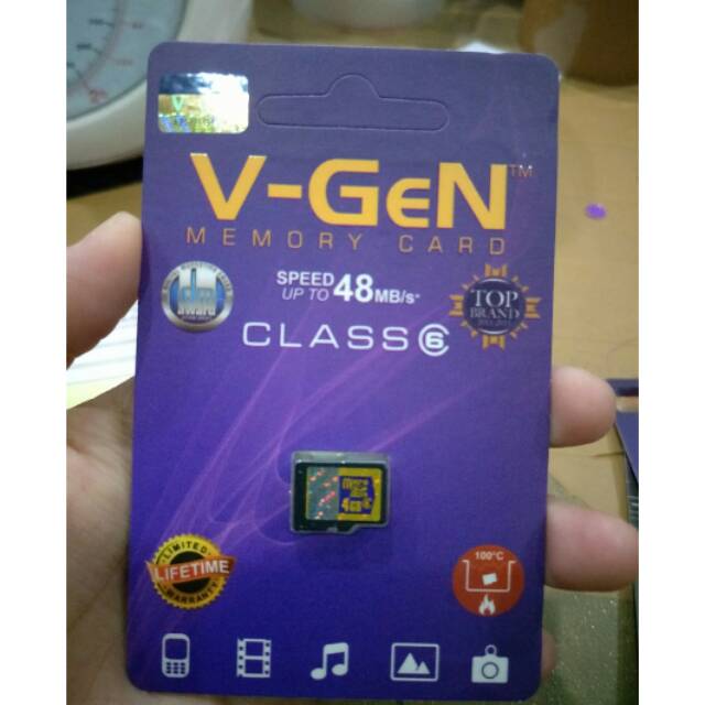 Jual Memory card mmc micro sd card 4gb class 6 Vgen original Indonesia ...