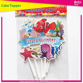 Jual Cake Topper HAPPY BIRTHDAY Ikan Nemo Hiasan Kue Ultah Ulang Tahun ...