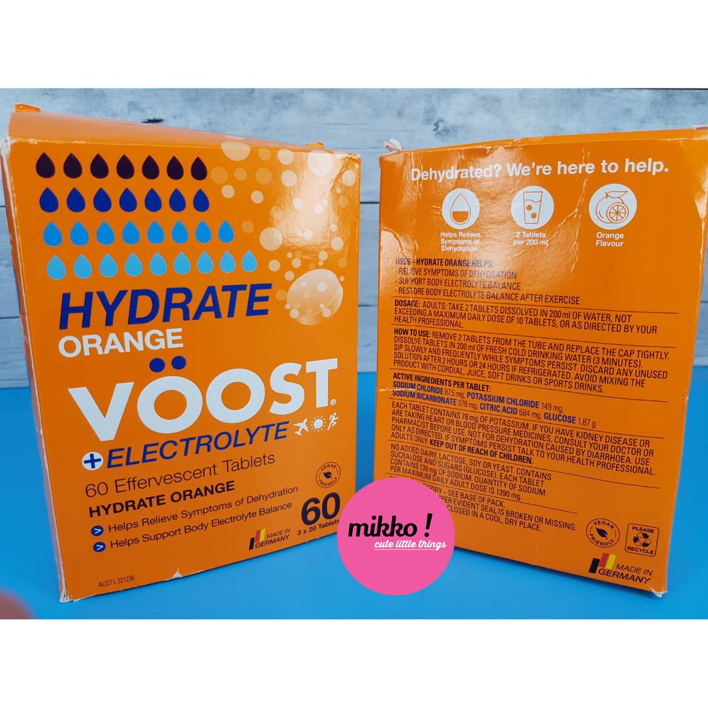 Jual Voost Hydrate Orange Effervescent Tablets 60 Pack Exclusive Size ...