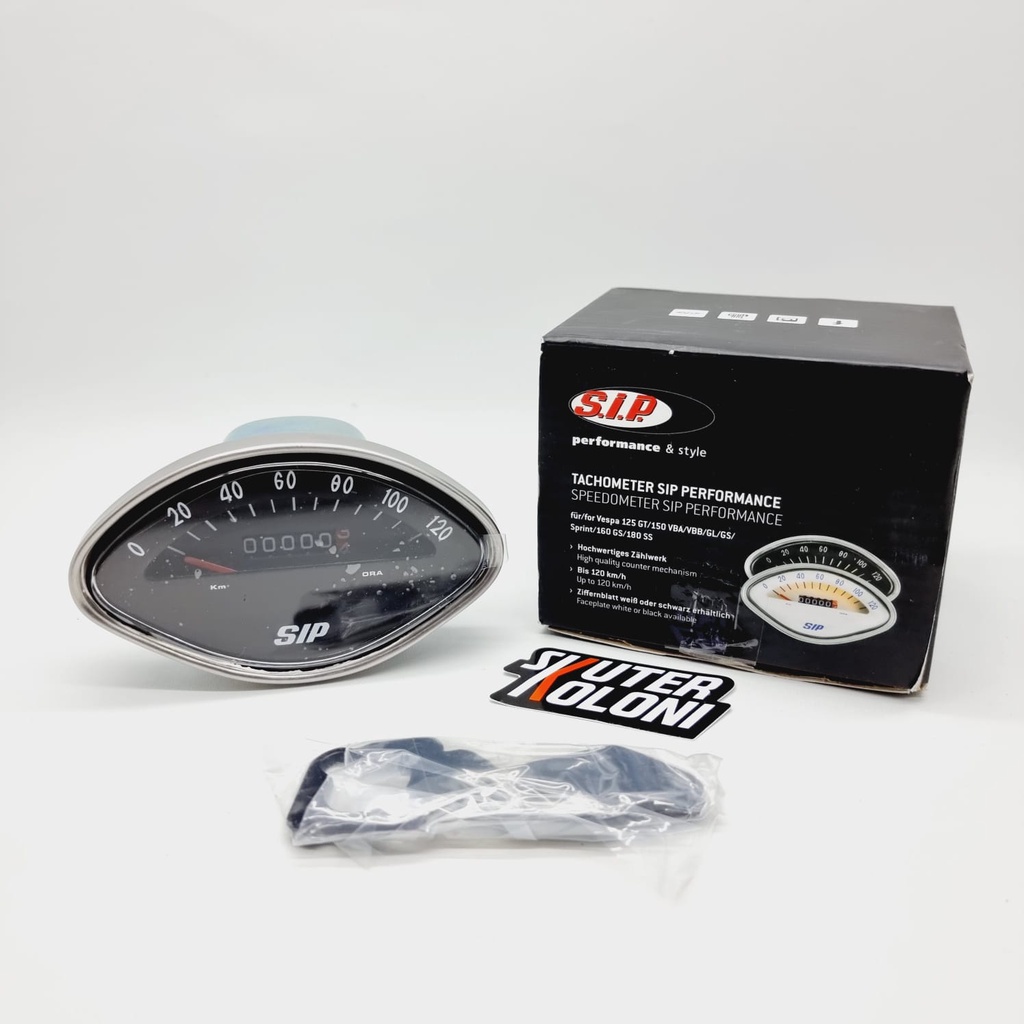 Jual SIP Speedo Speedometer analog Black Vespa Super Sprint VBB VBA GL ...
