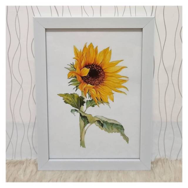 Jual Hiasan Dinding Minimalis Modern Gambar Bunga Matahari Sunflower ...