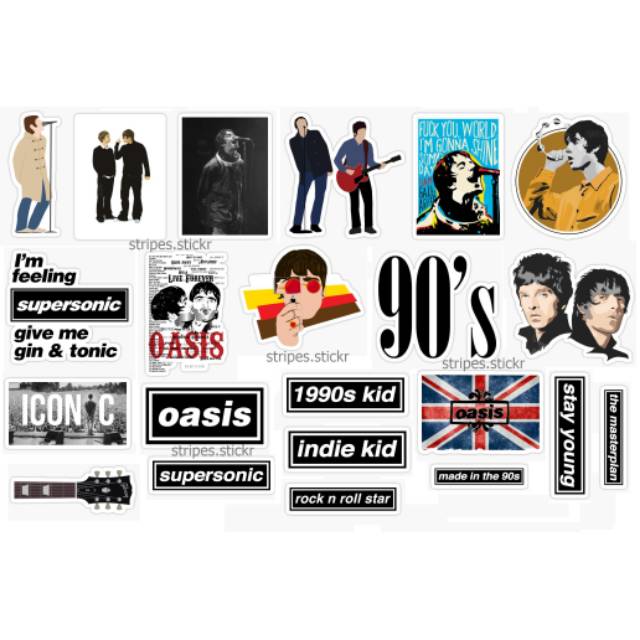 Jual Oasis band sticker pack | Shopee Indonesia