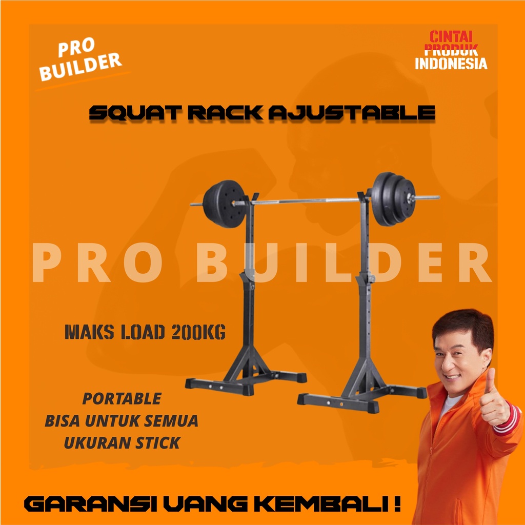 Jual Pelengkapan Home Gym Fitness Rak Dumbel Free Squat Stand Rack ...