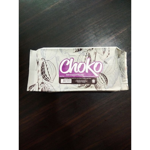 Jual Cokelat Batang Choko / Dark Compound Chocolate CHOKO 250gr ...