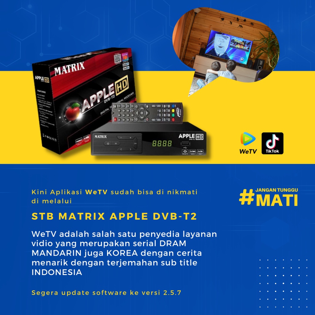 Jual Set Top Box Tv Digital Matrix DVB T2 Apple HD EWS / set top box ...