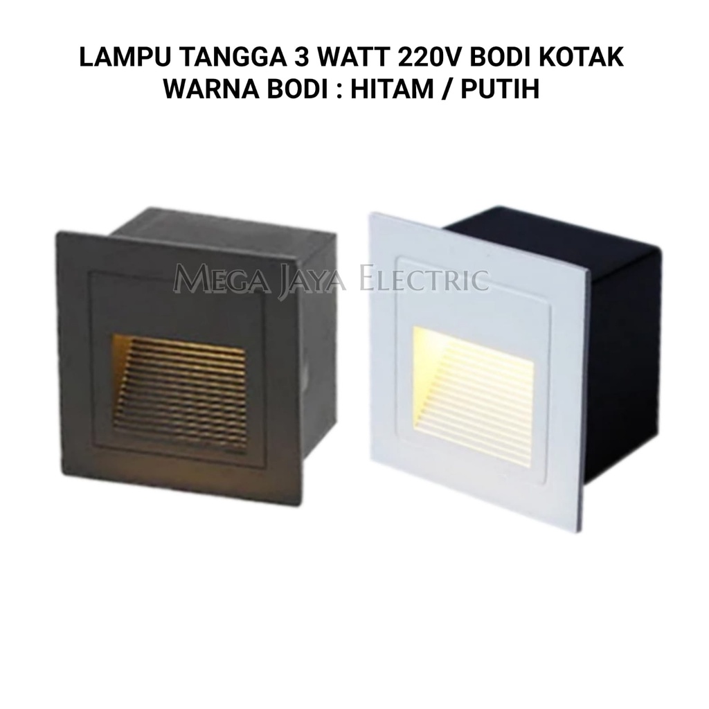 Jual LAMPU DINDING TANGGA LED 3 WATT 220V BODI KOTAK / OUTDOOR INDOOR 3 ...