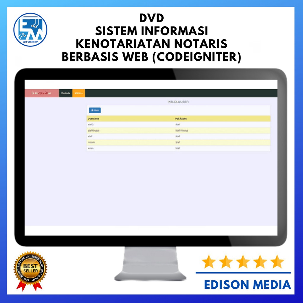 Jual DVD Sistem Informasi Kenotariatan Notaris Berbasis Web ...