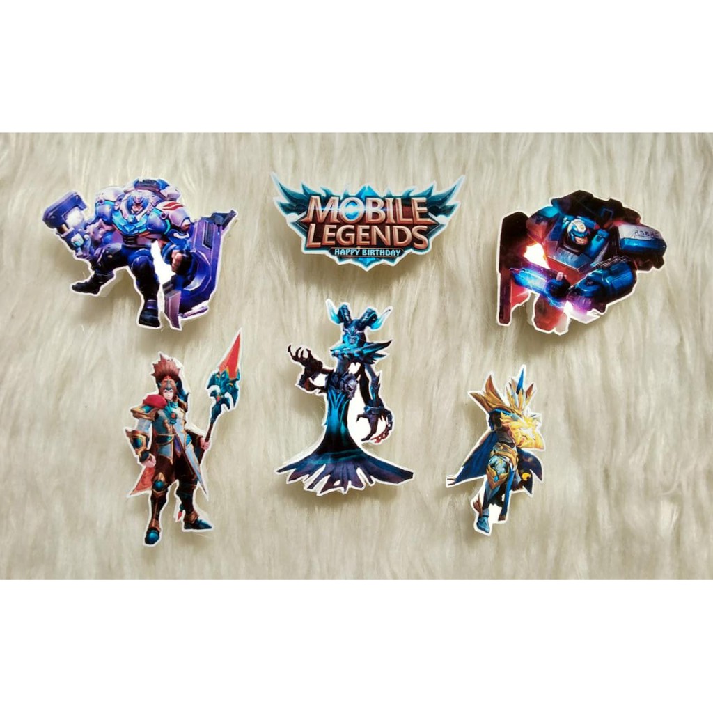 Jual Topper Mobile Legend set C utk hiasan kue kecil Indonesia|Shopee ...
