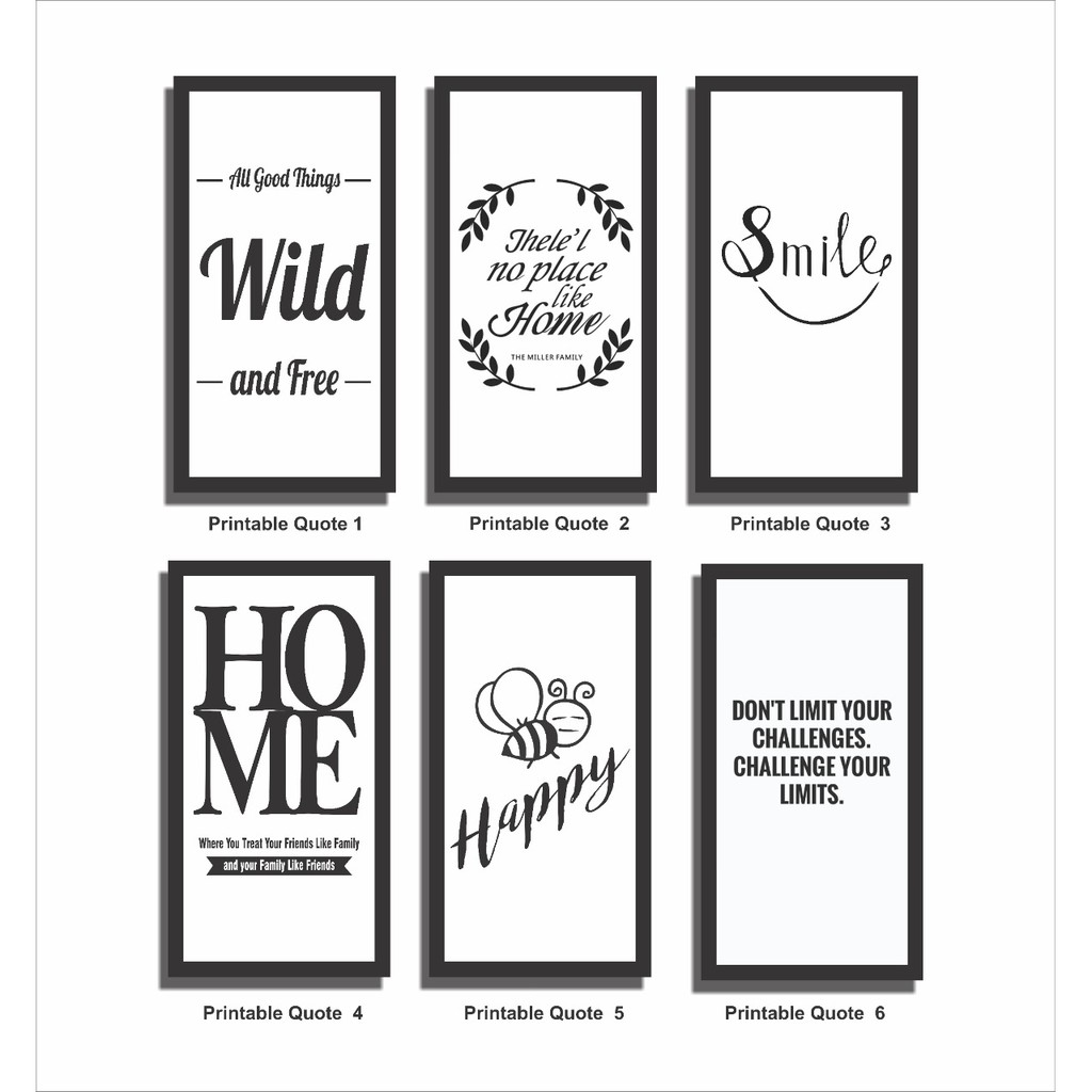 Jual Prima Shabby Craft Hiasan Dinding Rumah Pajangan Dekorasi Wall Decor Printable Quote ...