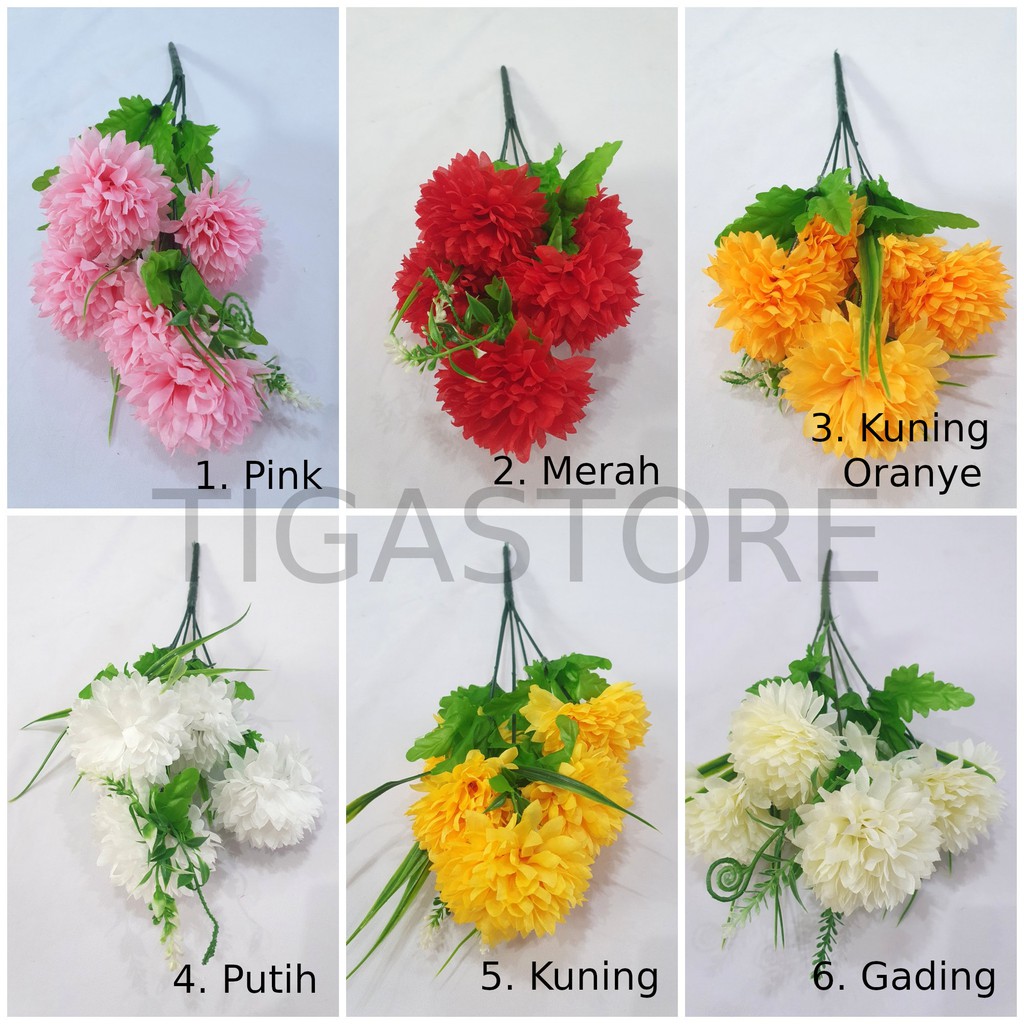 Jual Bunga Palsu Hias Pom Pom Ekor Merak Artificial Aesthetic | Shopee ...