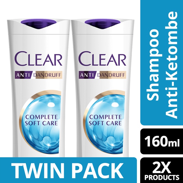 Jual CLEAR Complete Soft Care Shampoo 160 ml Twinpack Indonesia|Shopee ...