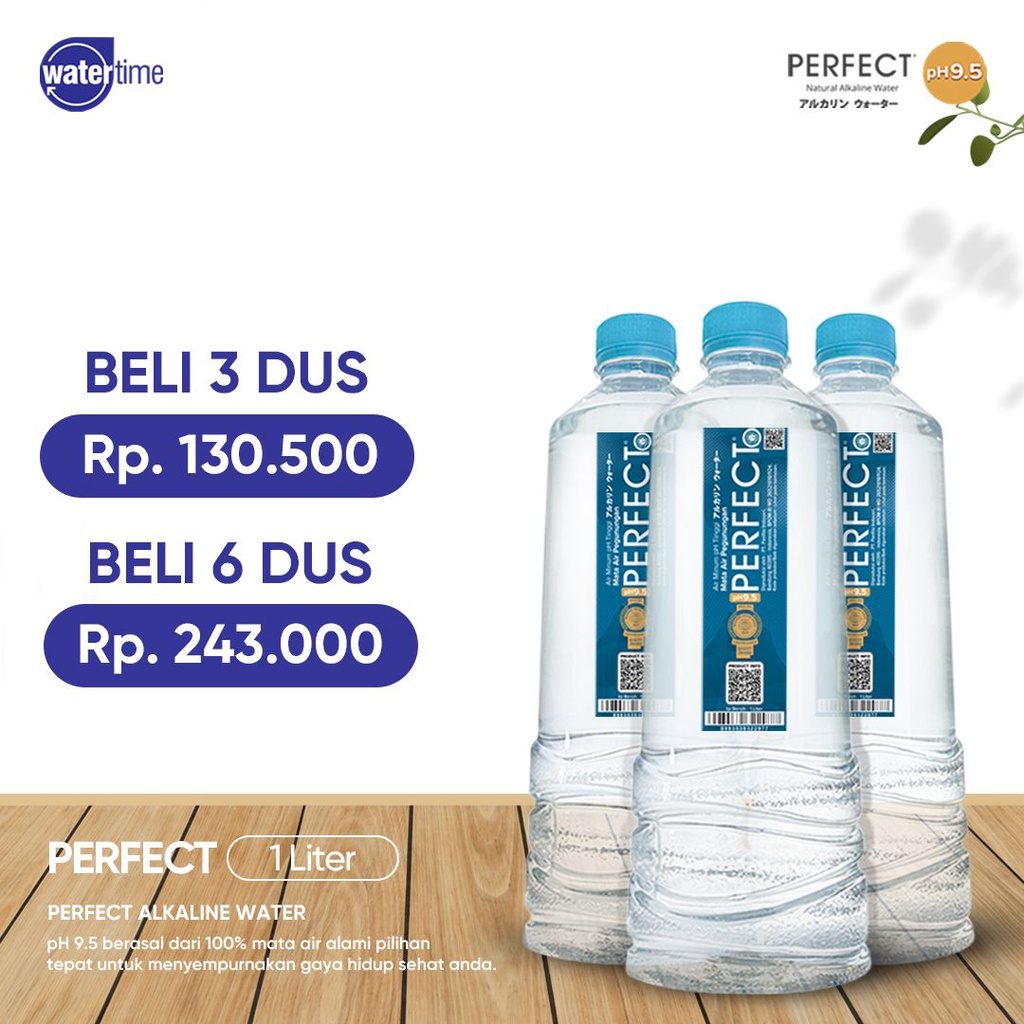 Jual Perfect - Alkaline Water 1 Liter (Air Minum Isi 6 Botol) Indonesia ...