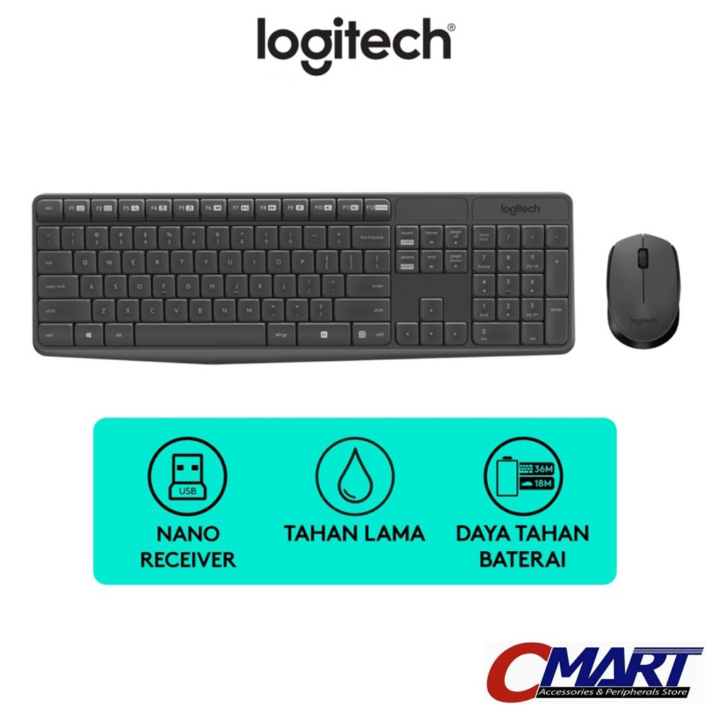 Jual Logitech Mk235 Wireless Combo Mouse And Keyboard Shopee Indonesia
