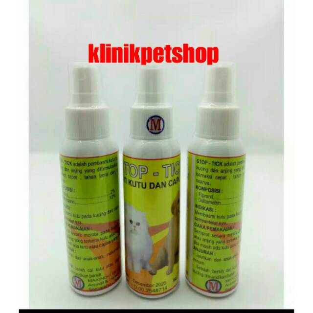 Jual STOP TICK OBAT SEMPROT ANTI KUTU CAPLAX KUCING ANJING SPRAY ...