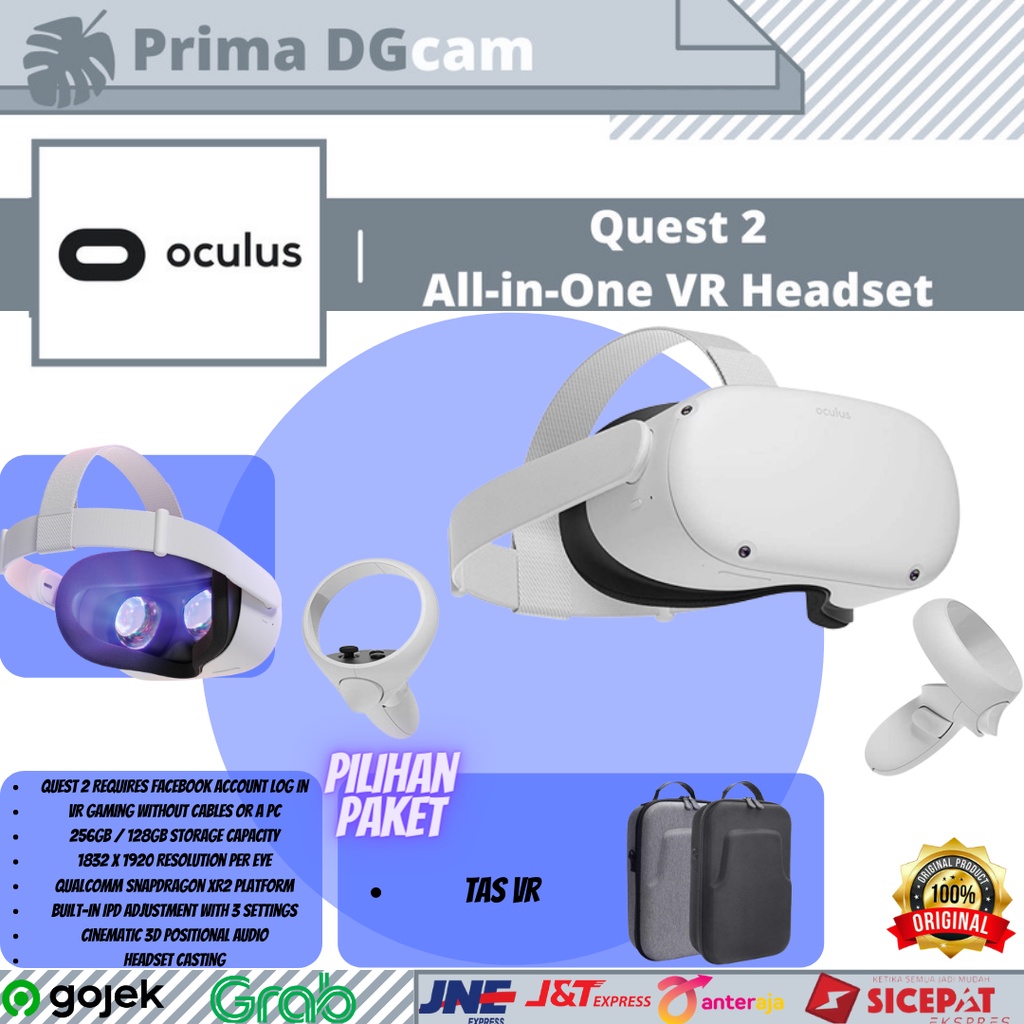 Jual Oculus Quest 2 Advanced All-in-One Headset Original | Shopee Indonesia