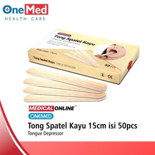 Jual Tong Spatel Kayu / Wooden Tongue Depressor / Spatula lidah isi 50 ...