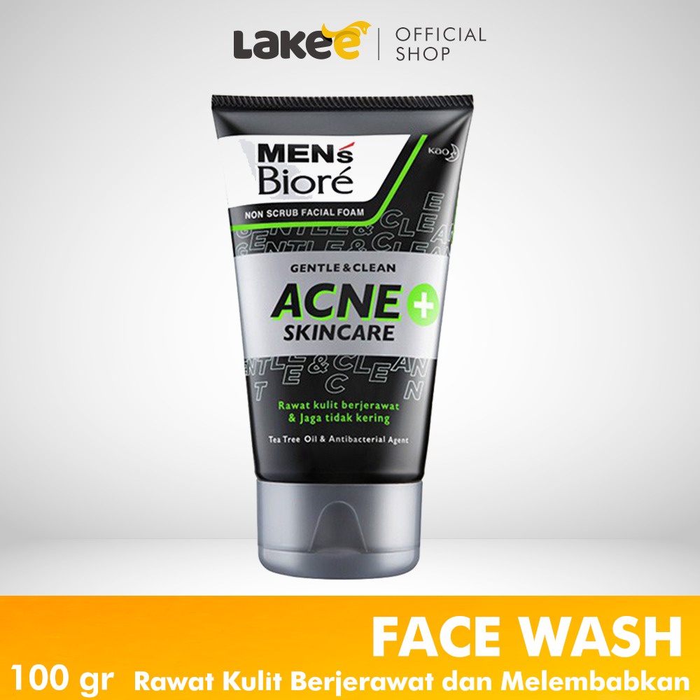 Jual Mens Biore Facial Foam Acne Skincare Face Wash 100gr | Shopee Indonesia