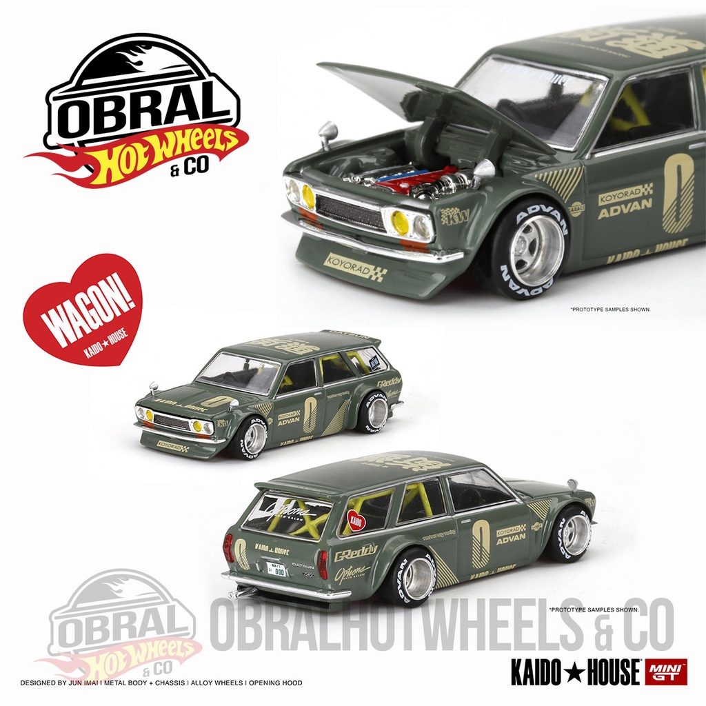 Jual Mini GT 342 - Datsun 510 Wagon KAIDO House Green | Shopee Indonesia