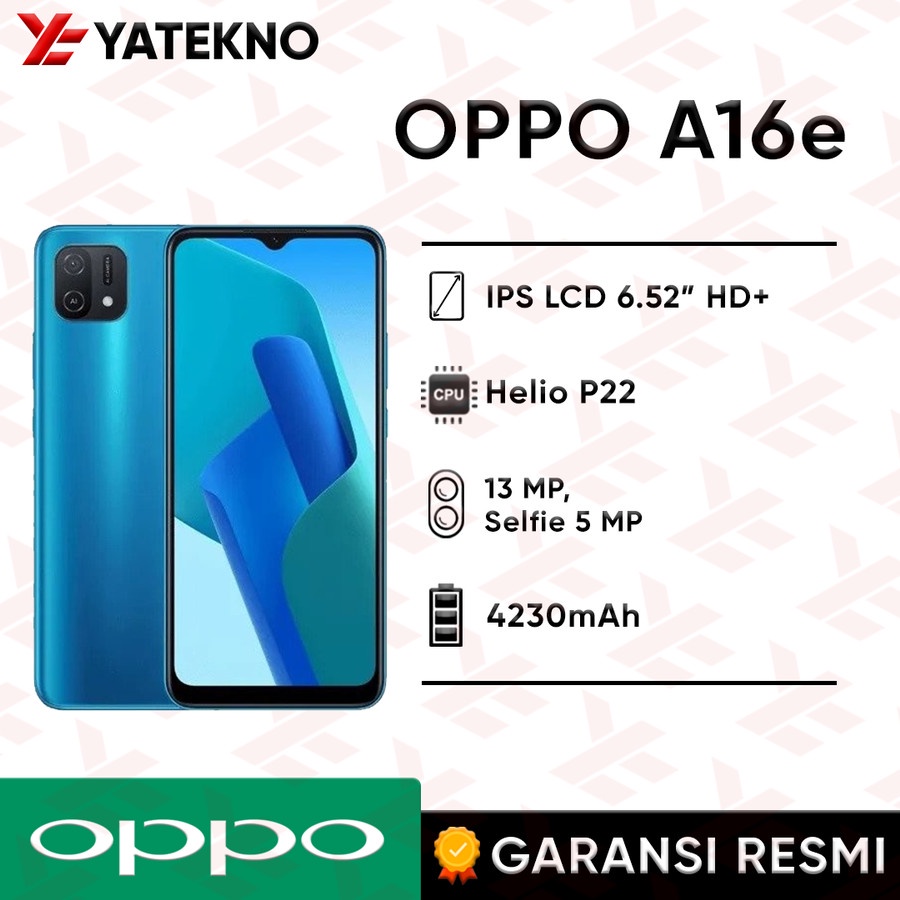 Jual (ORIGINAL) Oppo A16e 3/32GB GARANSI RESMI ~ NEW | Shopee Indonesia