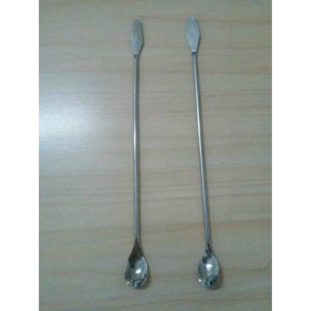 Jual Spatula with spoon stainless steel/Sendok spatula 18 cm | Shopee ...