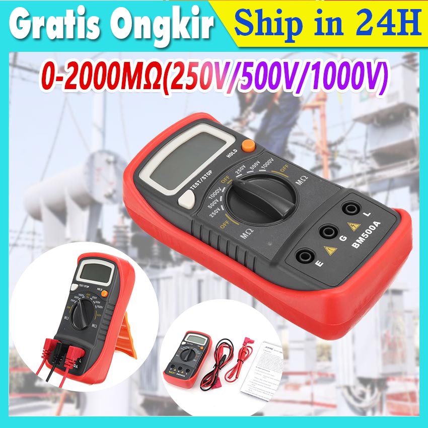 Jual Bm500A 1000v Megohmmeter Digital Insulation Resistance Meter ...