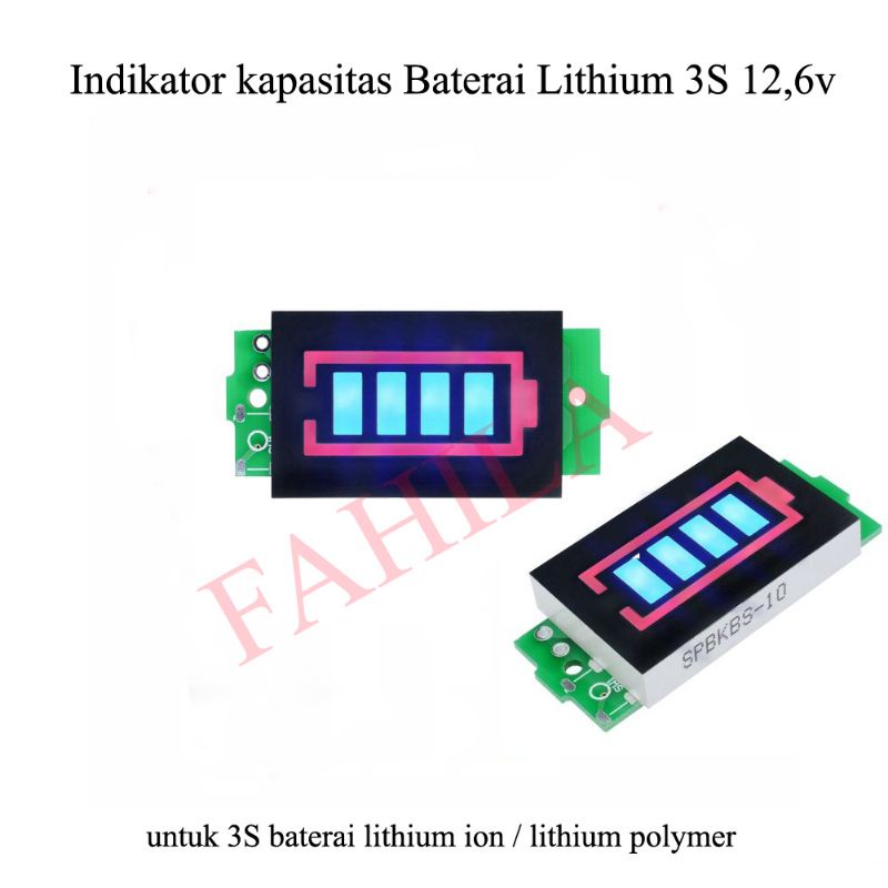 Jual Indikator kapasitas baterai 3s Lithium lon polymer Led Indikator ...