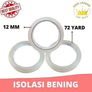 Jual Isolasi Bening 12 mm 72 yard Isolasi bening termurah | Shopee ...