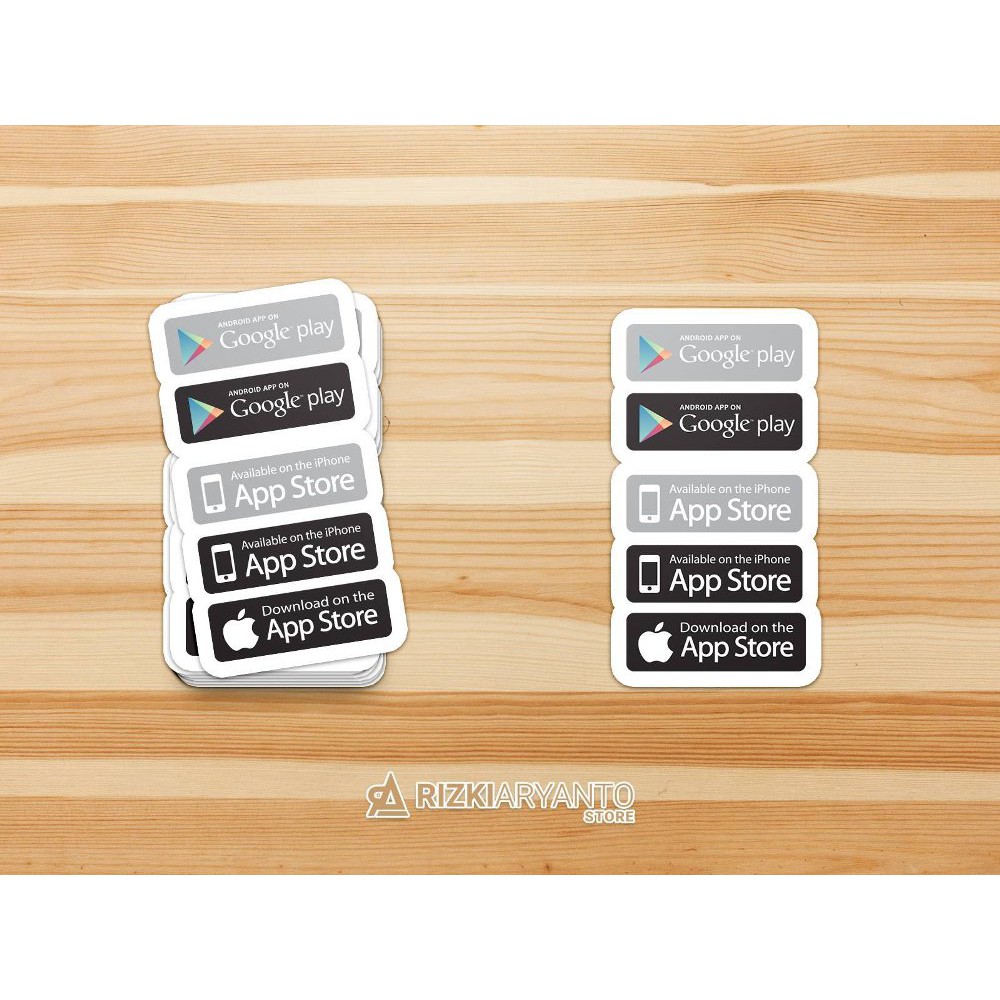 Jual Sticker - Stiker Logo Google Play dan App Store Badge untuk PC ...
