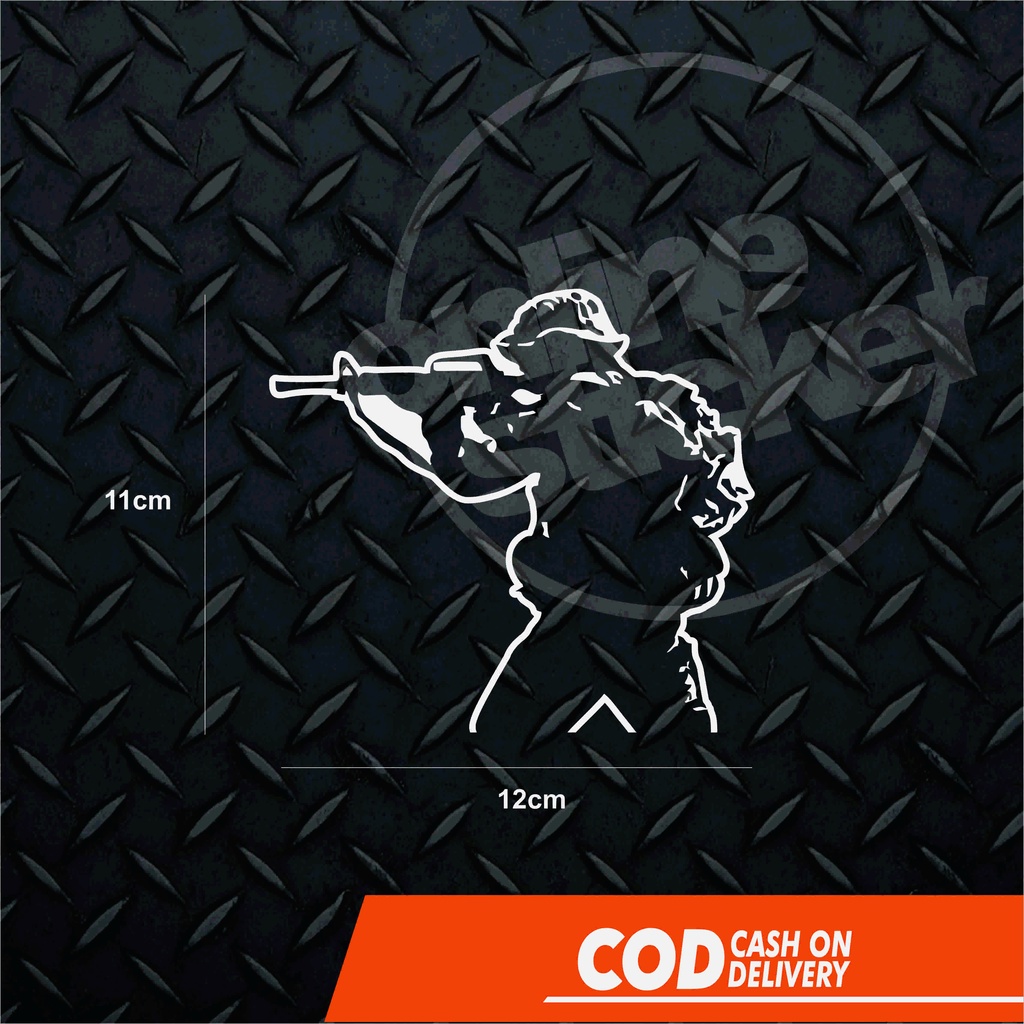Jual Sticker Army Tentara Senjata Menyala untuk mobil kaca belakang ...