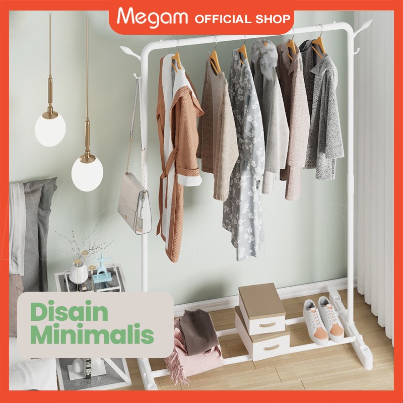Jual Megam Stand Hanger Gantungan Baju Hits Gawang Tempat Penyimpanan ...