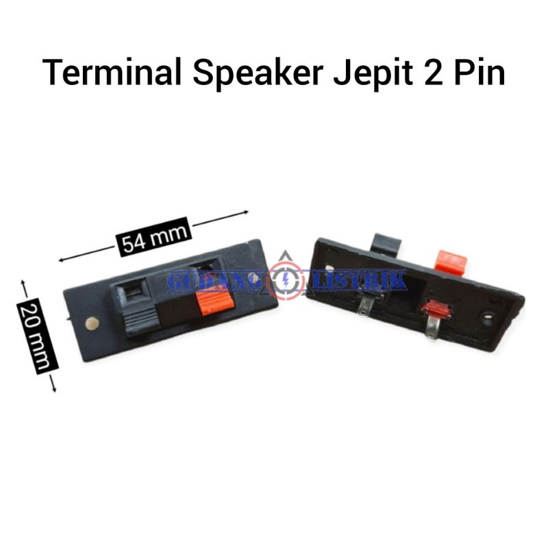 Jual Terminal Jepit Speaker 2 Pin Socket Speaker 1 Channel Mono ...