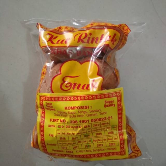 Jual KUE RINTAK BANGKIT MERK ENAK 200GRAM OLEH OLEH MAKANAN SNACK KUE ...