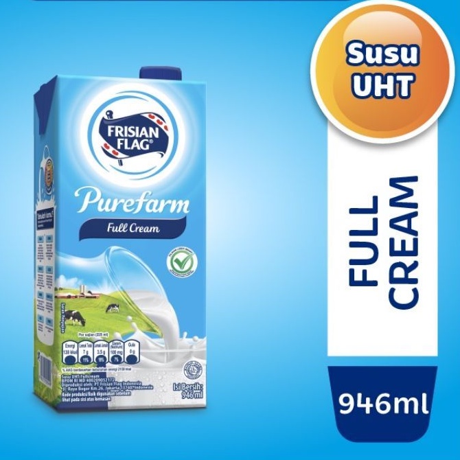 Jual Frisian Flag Uht Full Cream 946ml Indonesia|Shopee Indonesia