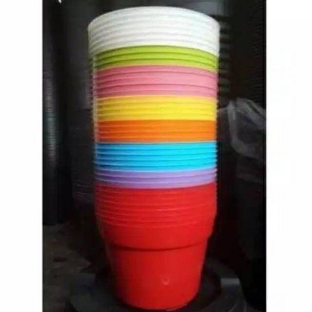 Jual Pot Bunga Tanaman warna warni ukuran diameter | Shopee Indonesia