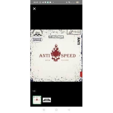 Jual Der Materialspezialist Anti Speed ( Anti Spin Rubber) | Shopee ...