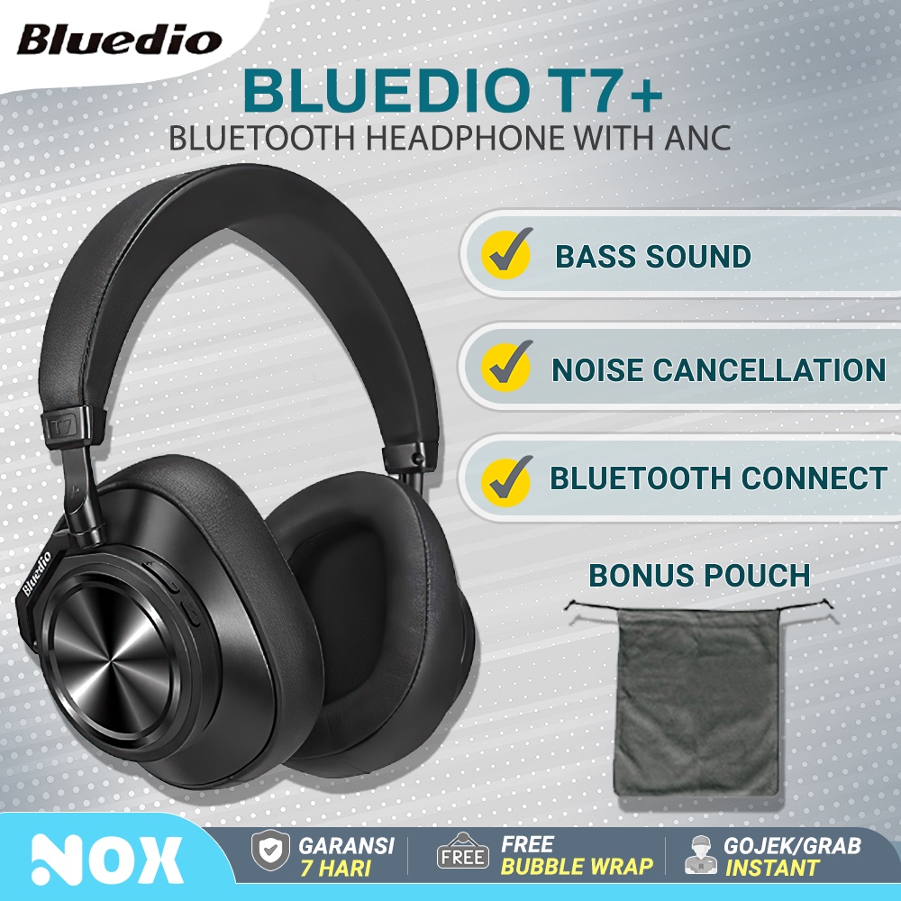 Jual Bluedio T7 Plus + Headphone bluetooth wireless kabel noise cancellation ANC Active noise ...