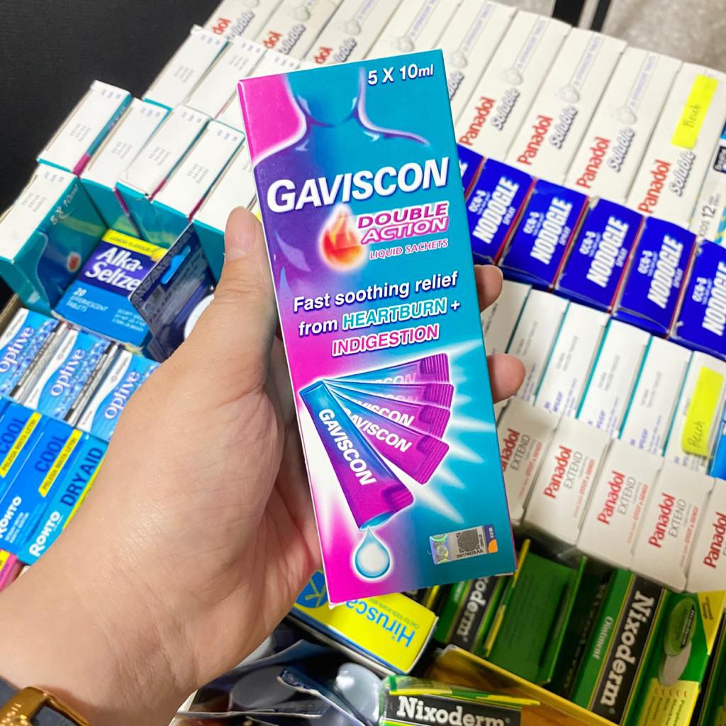 Jual GAVISCON DOUBLE ACTION Liquid Sachets Per Box | Shopee Indonesia