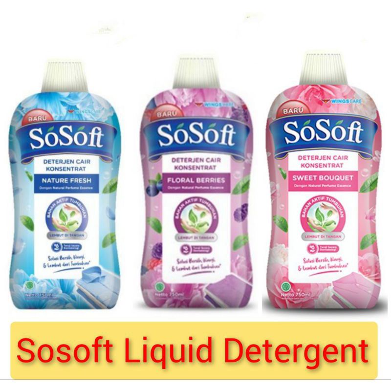 Jual SO SOFT Detergen Cair 750ml | Shopee Indonesia