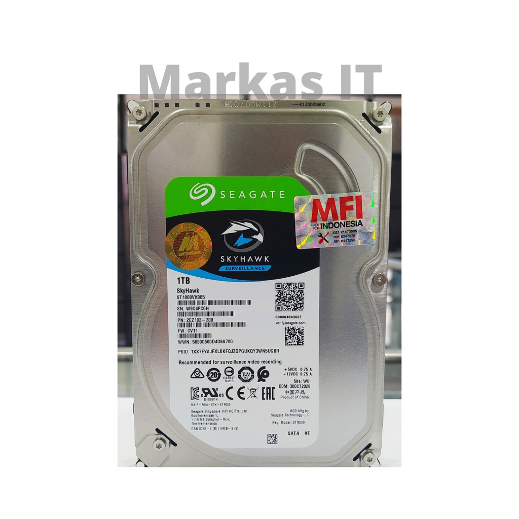 Jual HDD Seagate Skyhawk MFI 1TB (Garansi Resmi 3 Tahun Tukar Baru ...