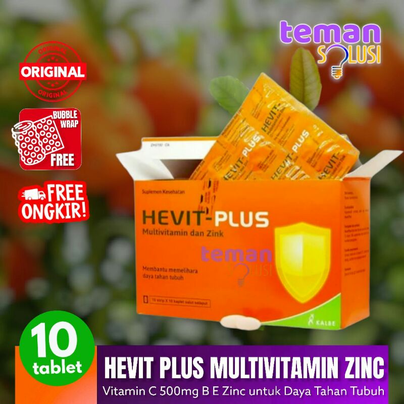 Jual HEVIT PLUS / VITAMIN C MULTIVITAMIN STRIP 10 KAPLET Indonesia ...