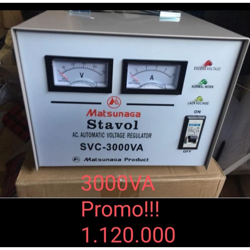 Jual Stabilizer Matsunaga 3000VA Stavol Stabilizer 3000watt 3000N ...