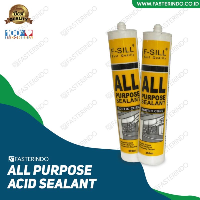 Jual Lem Kaca All Purpose F-SILL / Lem botol / Silicone Sealant Kaca ...