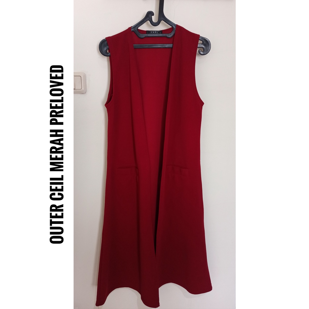 Jual Outer Ceil Merah Preloved/Pernah Dipakai | Shopee Indonesia