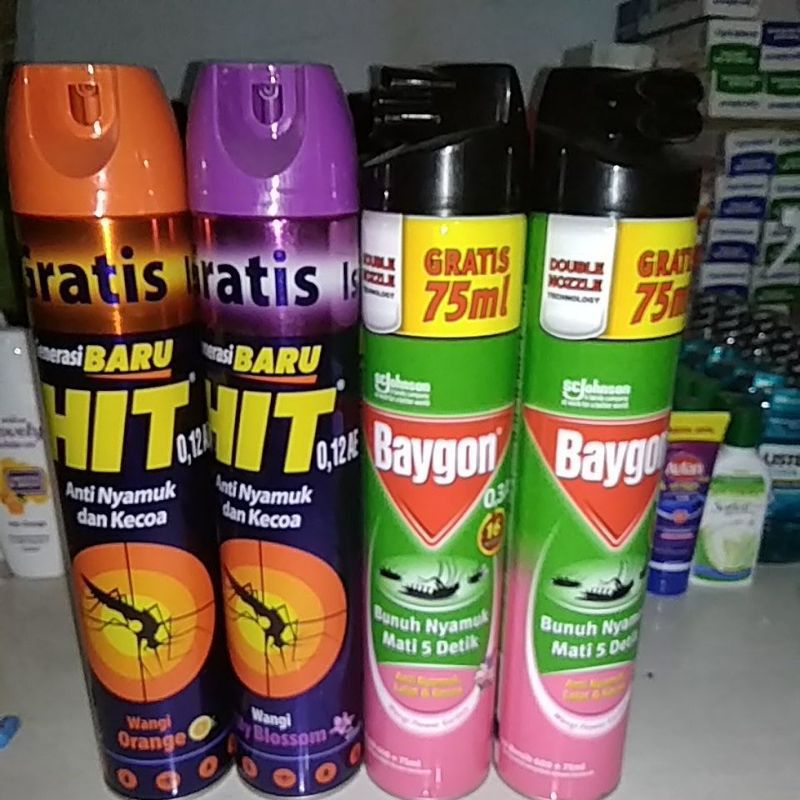 Jual Baygon Aerosol Hit Anti nyamuk 600ml | Shopee Indonesia