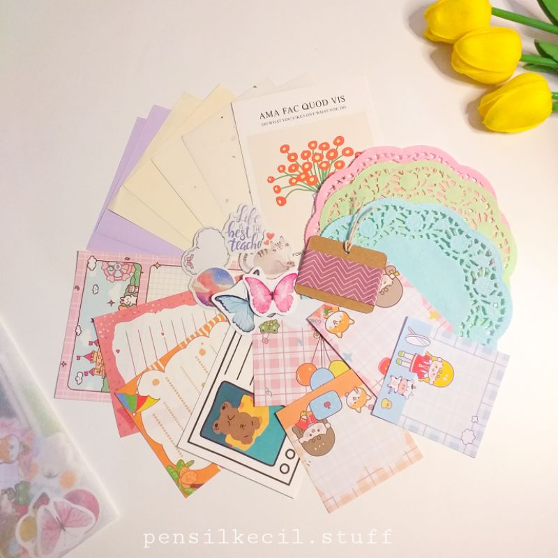 Jual 25pcs Pastel Journaling Kit for Journal Scrapbook Planner Cute ...