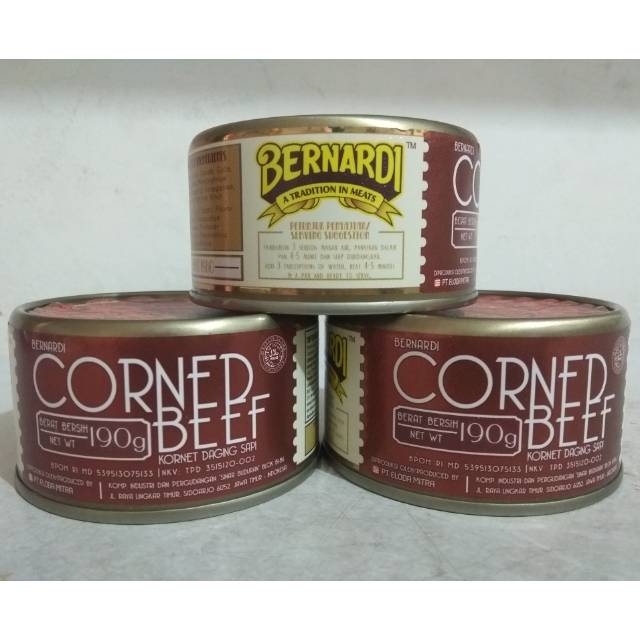 Jual Bernardi Corned Beef / kornet sapi 190 gr | Shopee Indonesia