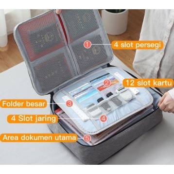 Jual Tas Dokumen Tempat Penyimpanan File Travel Bag document Storage ...